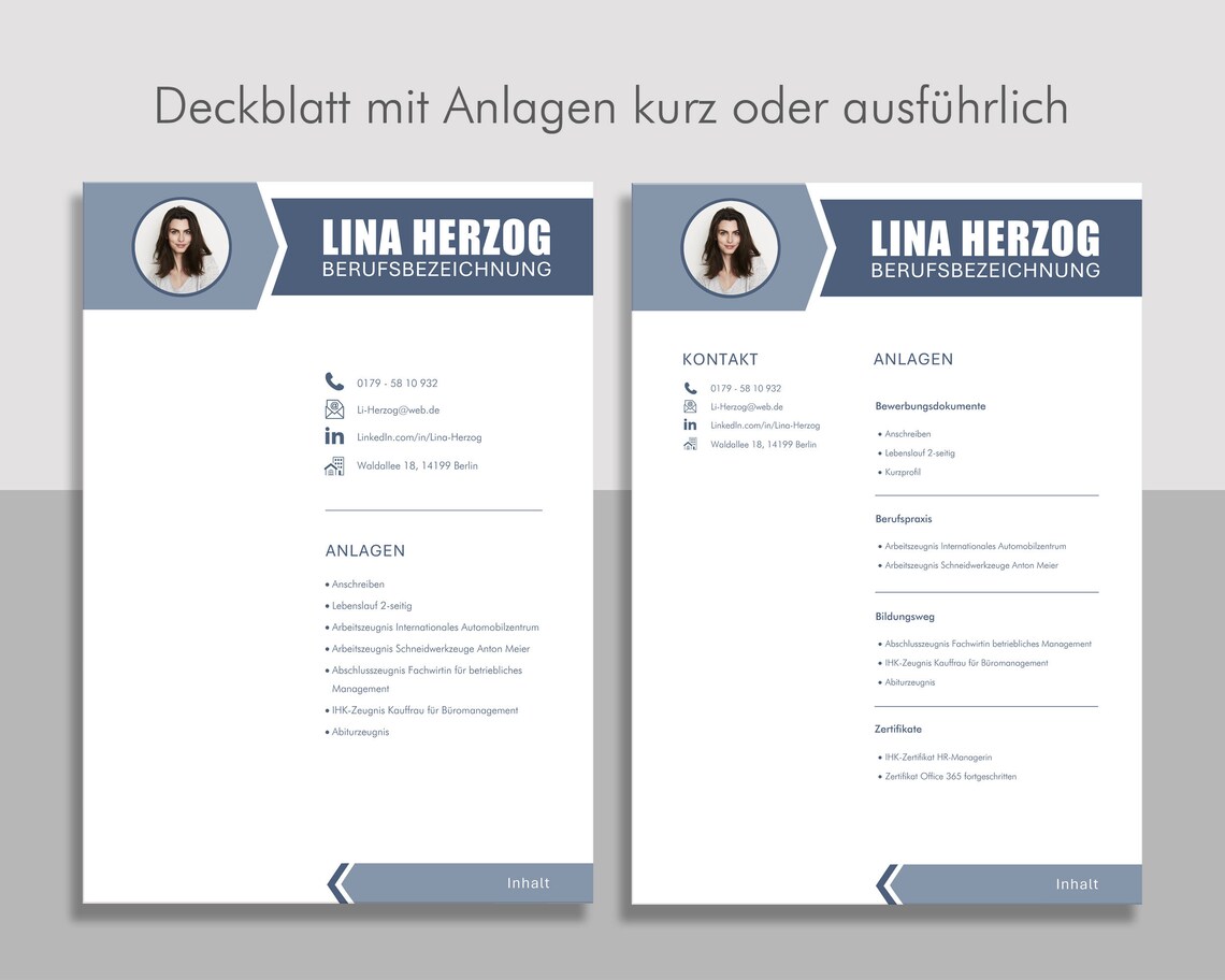 CV Examples German Cover Letter Samples Motivation Letter - Etsy