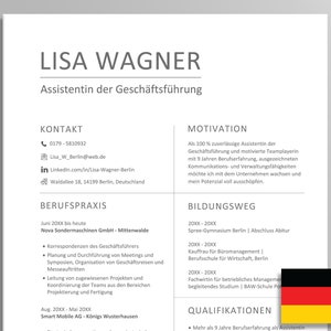 CV Templates 1 2 Pages Cover Letter Example Cover Sheet German Grey ...