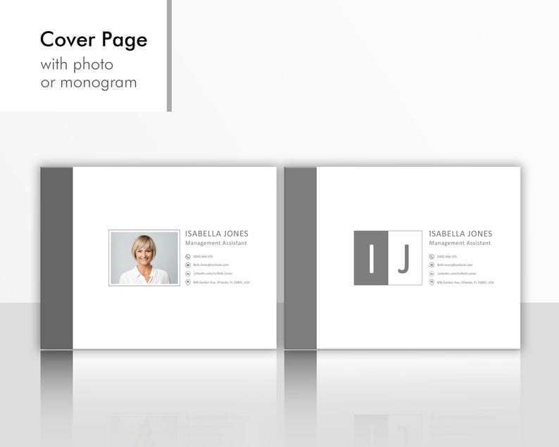 Horizontal Resume USA Widescreen | Word + Open Office + Pages | With ...