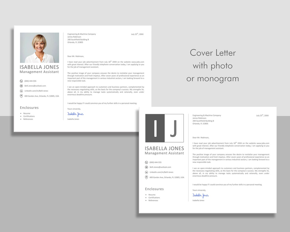 Horizontal Resume USA Widescreen Word Open Office Pages With Cover ...