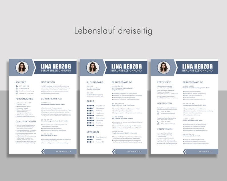 CV Examples German Cover Letter Samples Motivation Letter - Etsy