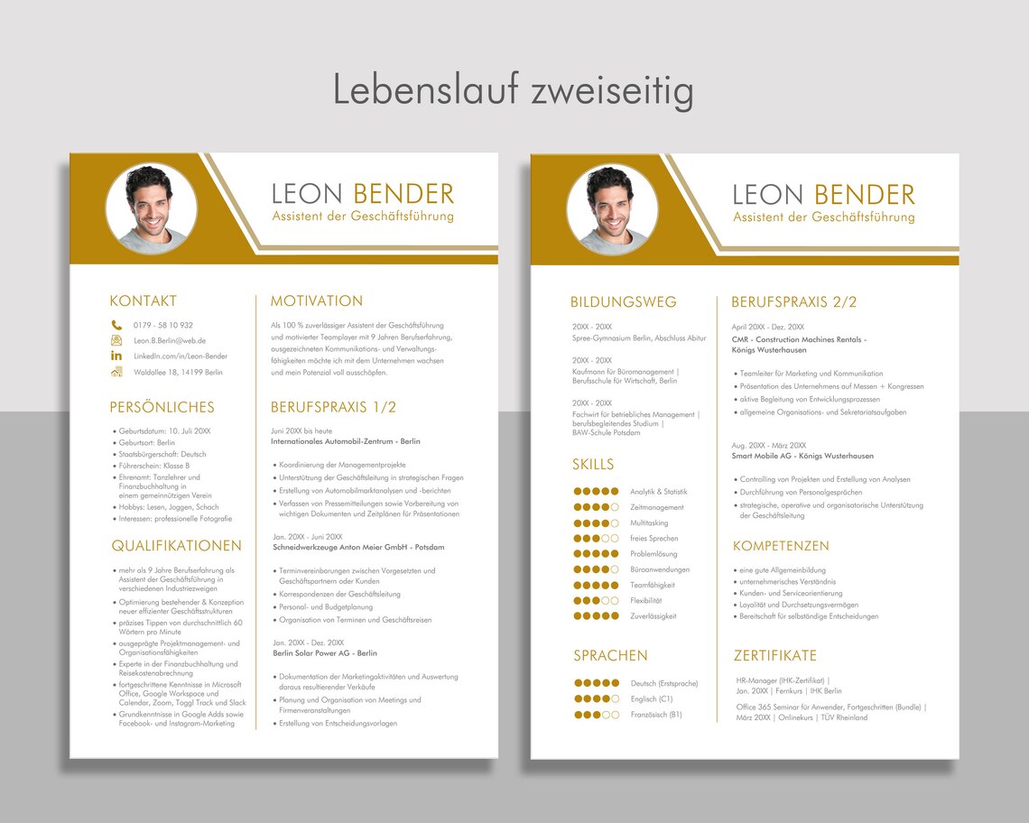 CV Examples Cover Letter Samples Motivation Letter Template Word WPS ...