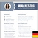 CV Examples German Cover Letter Samples Motivation Letter - Etsy
