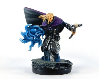 Painted Miniature Elf Wizard - Etsy