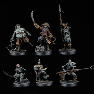 Cannibal Corsairs Pirate Skeleton Crew Hand Painted Miniatures for ...