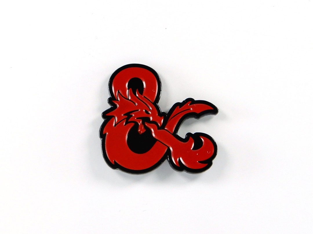 D&D Themed Enamel Pin Badge dragon Ampersand Pin Great Gift Idea for ...