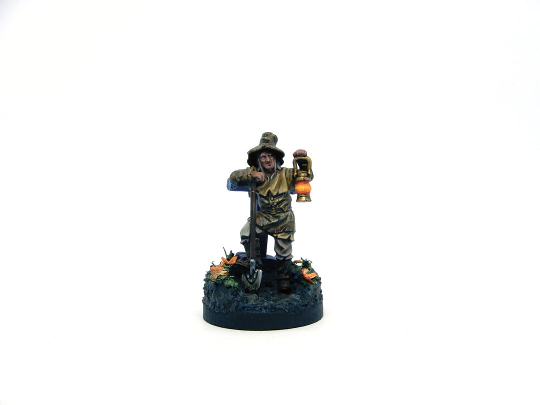 Hand Painted Grave Digger Miniature for Dungeons & Dragons, Pathfinder ...