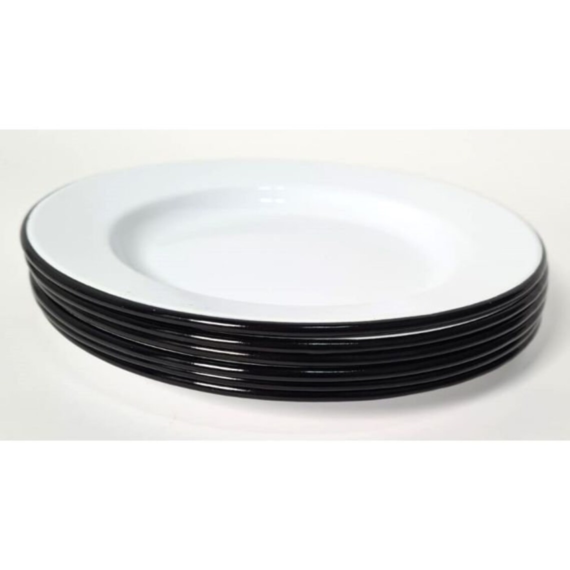 Enamel Dish Plates Set of 5 Pcs. Ø 21cm. Perfect for Breakfast or ...