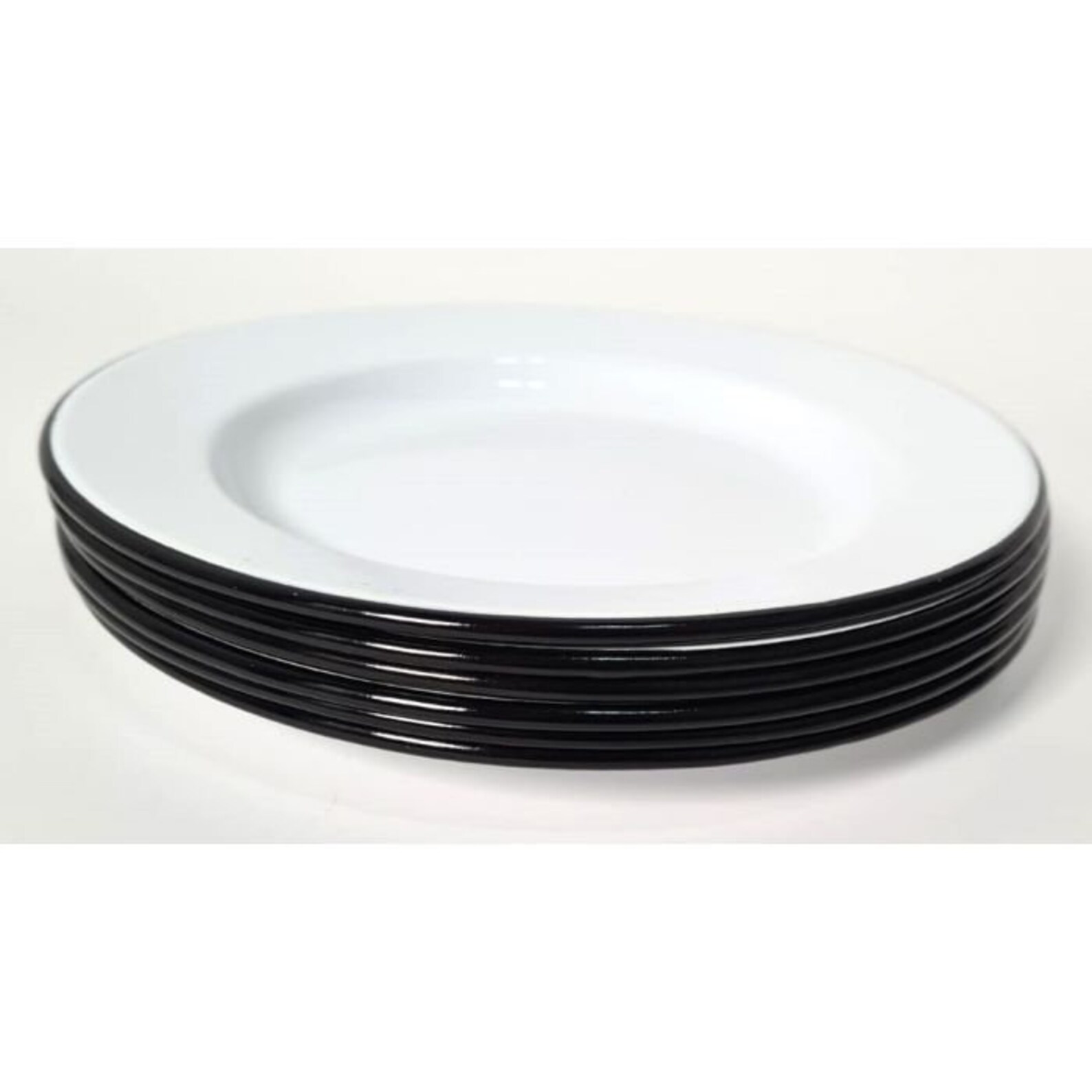 Enamel Dish Plates Set of 5 Pcs. Ø 21cm. Perfect for Breakfast or ...
