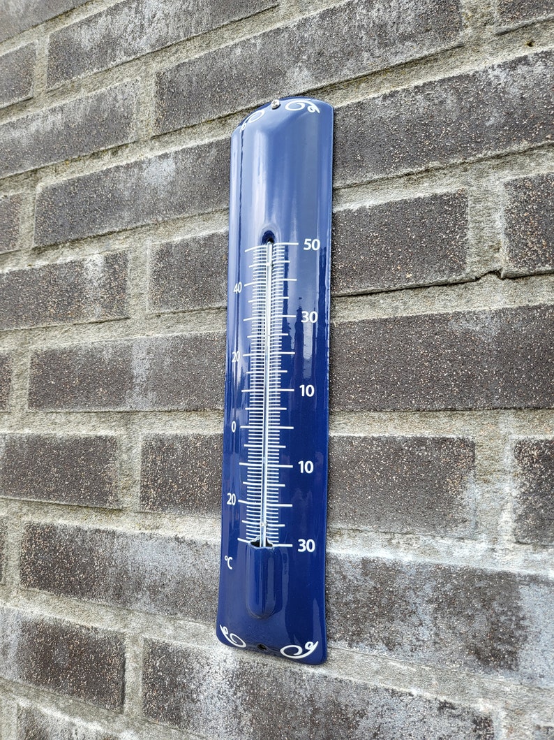 Outdoor Garden Thermometer Enamel 7x32cm - Etsy