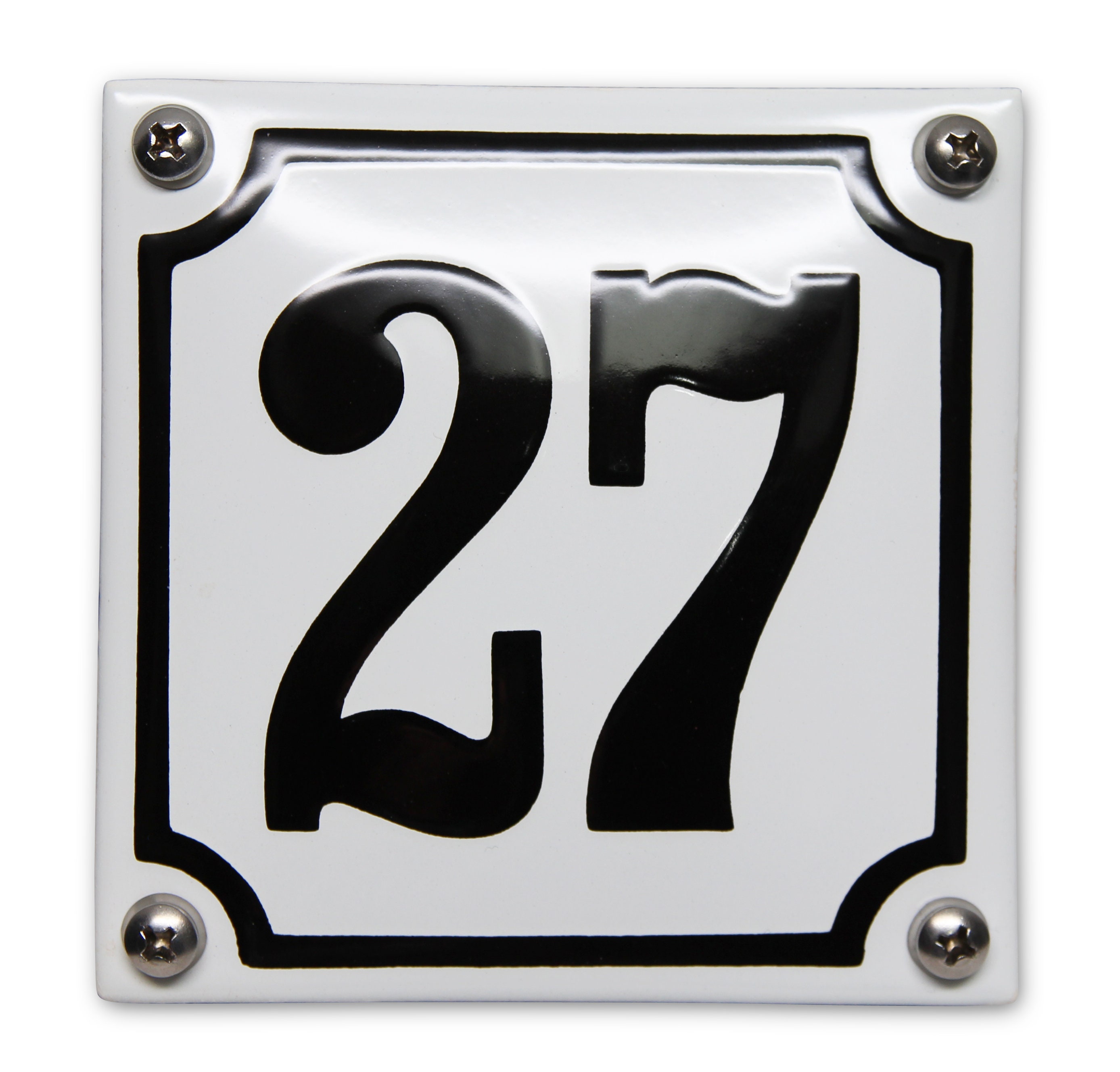 Enamel House Number 10x10cm Handmade in French Style Emaille Huisnummer ...