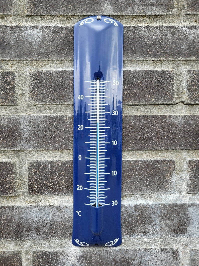 Outdoor Garden Thermometer Enamel 7x32cm - Etsy