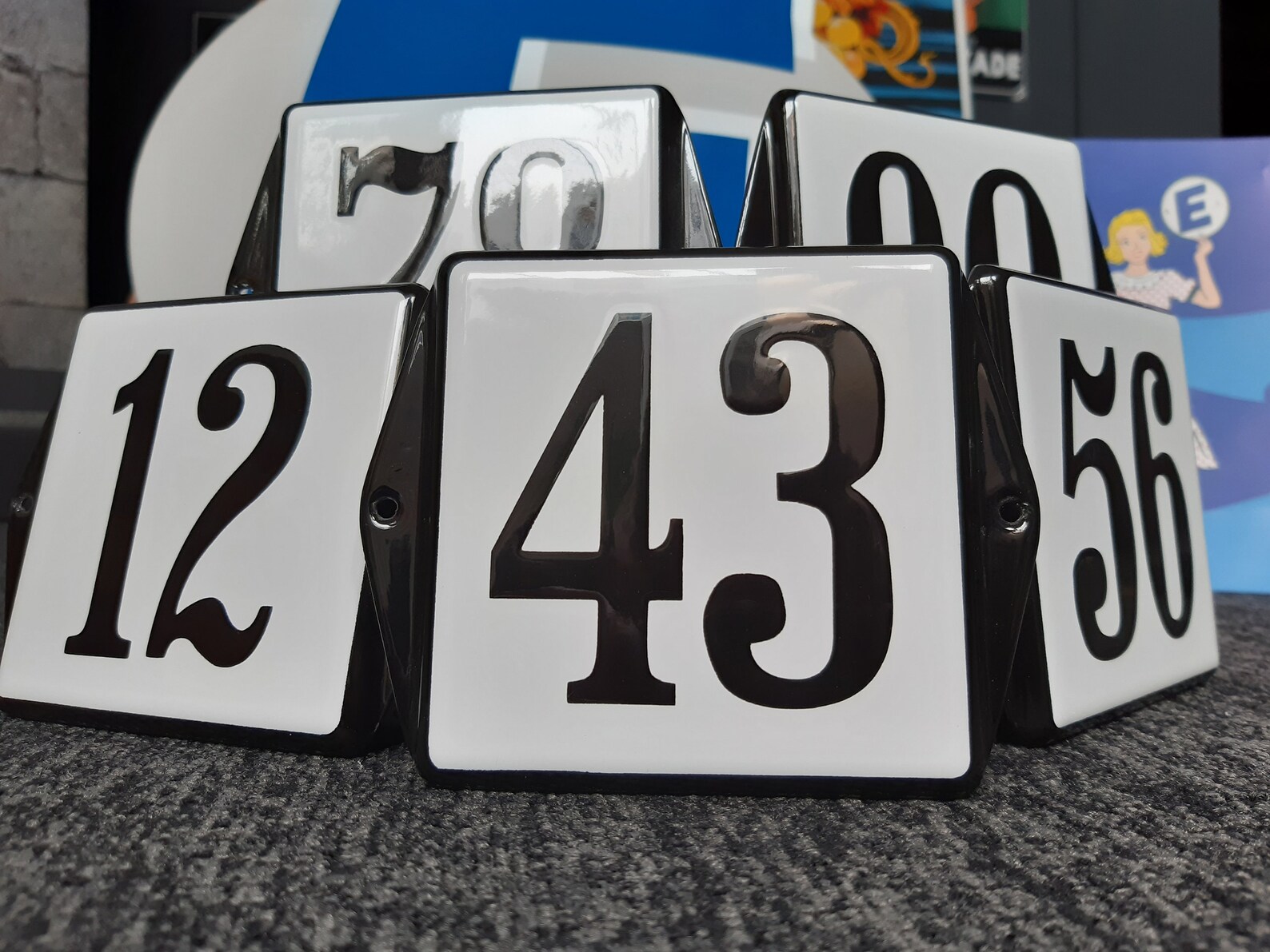 Handmade Enamel House Number With Ears 10x10cm Emaille - Etsy