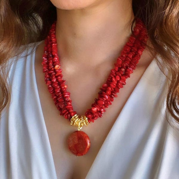 Big Chunky Necklace - Etsy