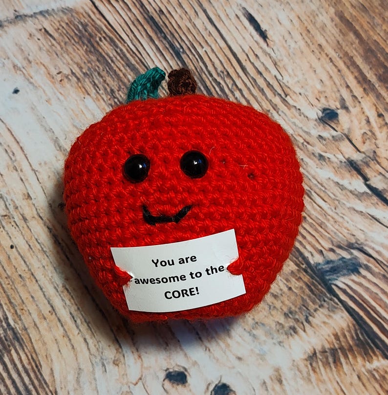 Apple- You Are Awesome to the Core!! - Motivational Support Buddies - Etsy