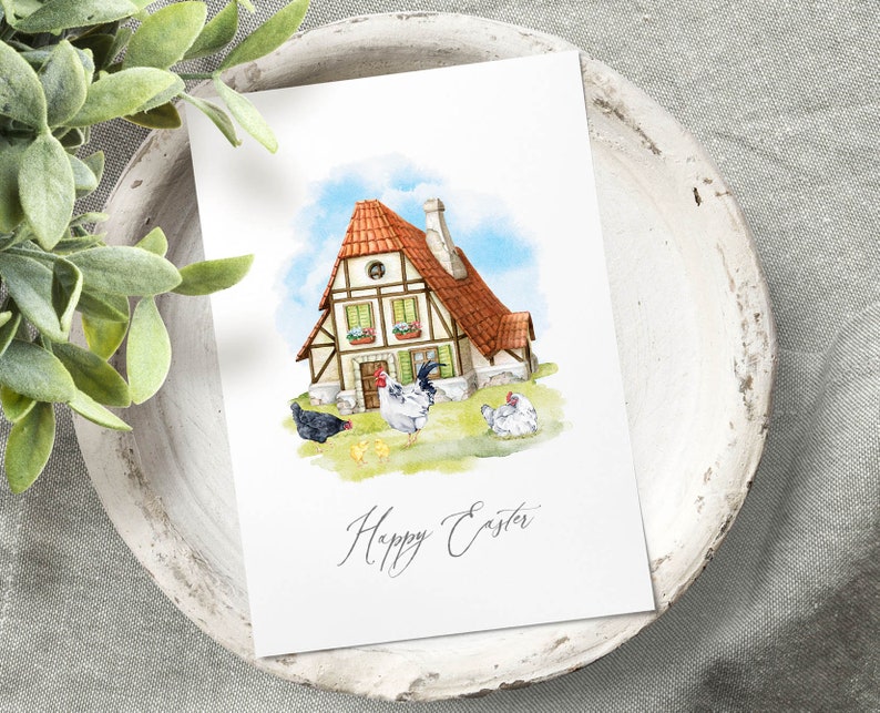 Watercolor Rustic Farmhouse Clipart. Cozy Farm House. Farm - Etsy