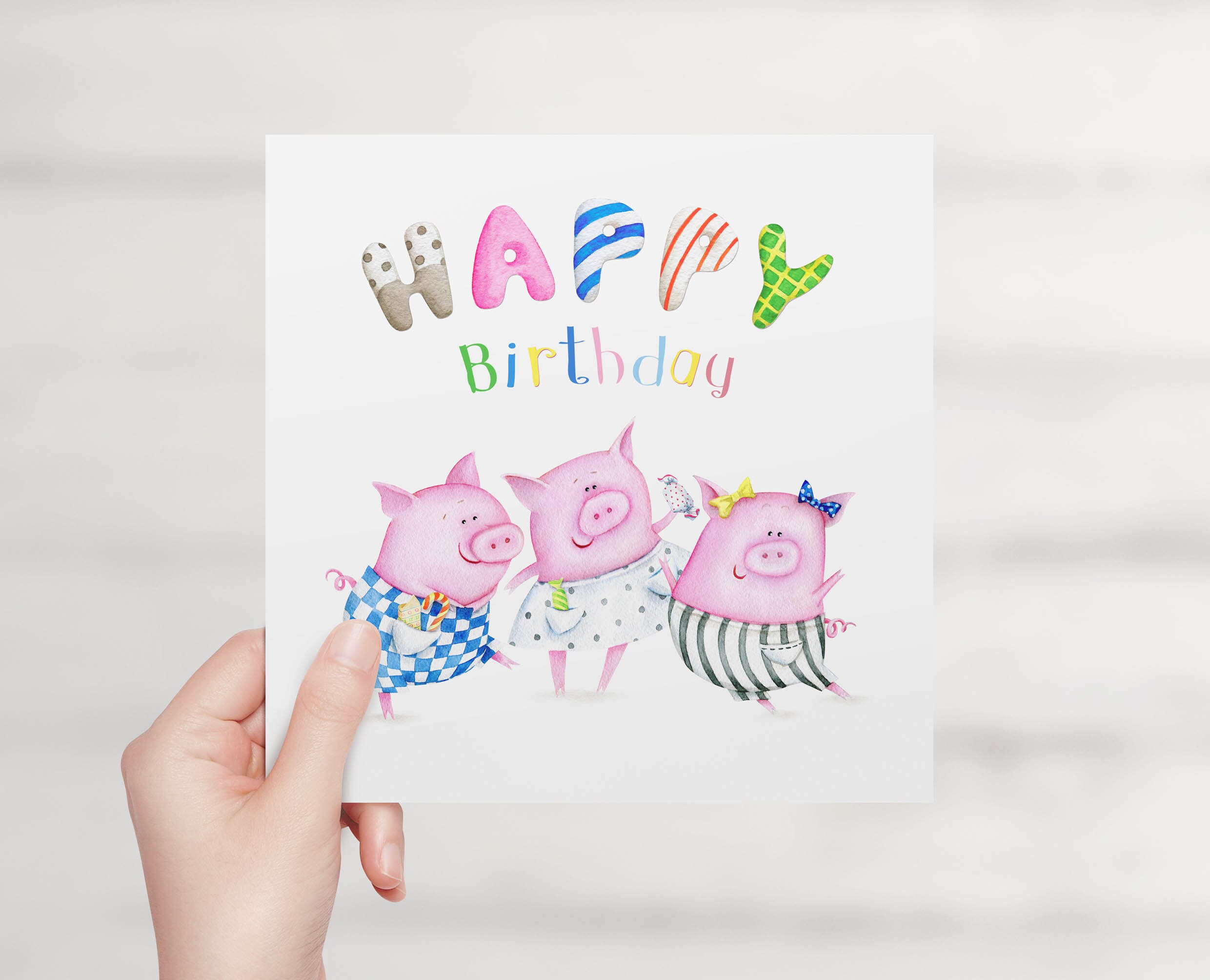 Little Pigs Clipart. Watercolor Piglets Clipart. Birthday - Etsy