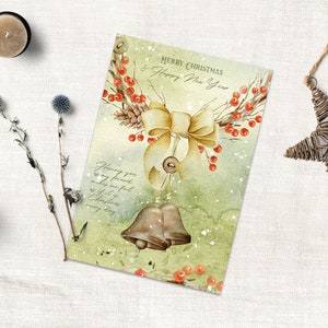 Christmas Clipart: Watercolor Wreath, Christmas Card and Watercolor ...