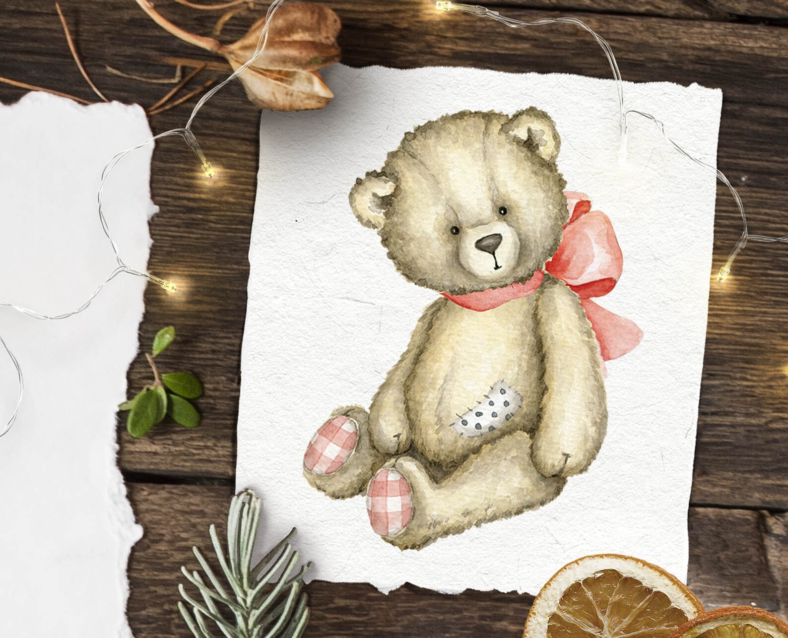 Teddy Bear Watercolor Clipart. Vintage Teddy Bear Toy. - Etsy