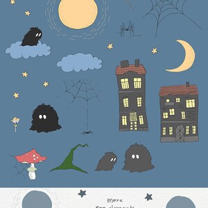 Halloween Clipart Set. Cute Witch Clipart, Pumpkin Clipart. Cute ...