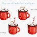 Christmas Clipart. Christmas Mugs Clipart. Winter Drink and Food ...