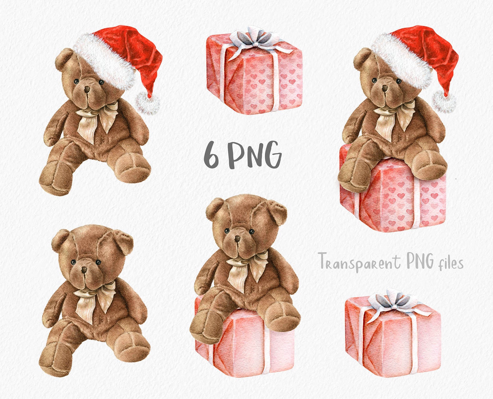 Teddy Bear Watercolor Clipart. Vintage Teddy Bear. Watercolor - Etsy
