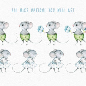Little Mouse Clipart Cute Animal Clipart Baby Mouse Illustration ...