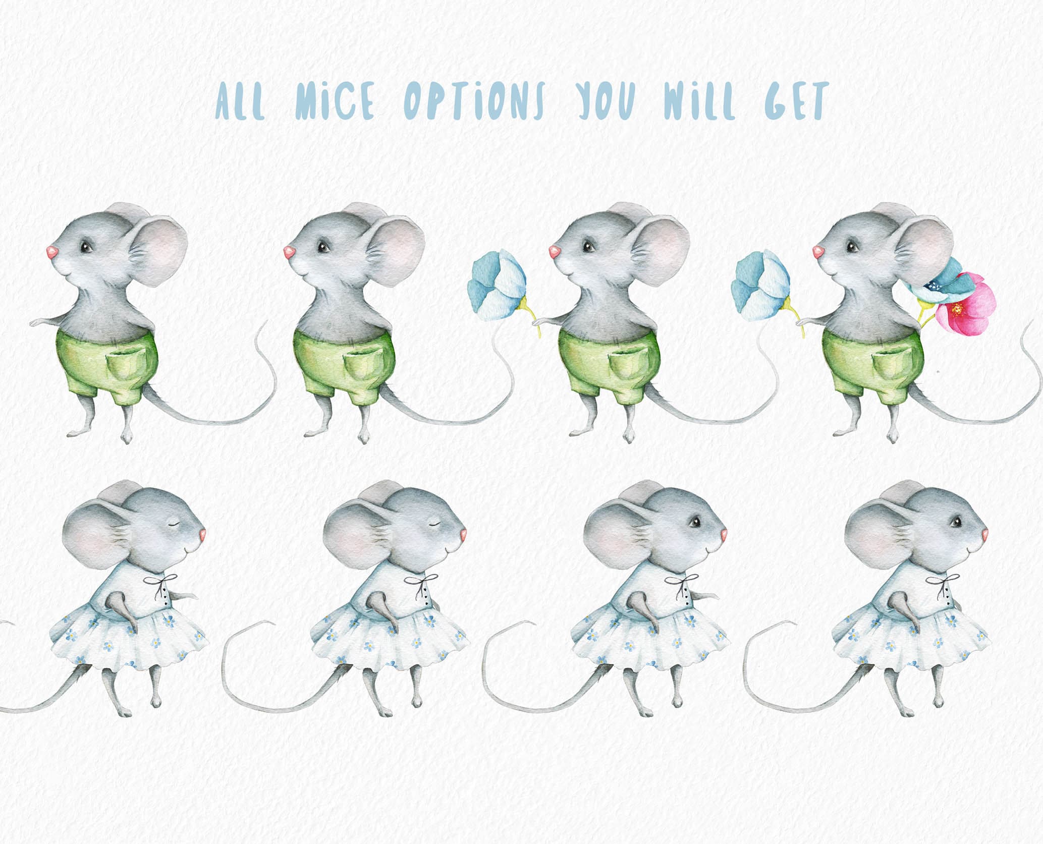 Little Mouse Clipart Cute Animal Clipart Baby Mouse - Etsy