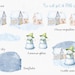 Christmas Clipart. Watercolor Snowman Clipart. Winter Scene ...