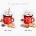 Hot Chocolate Red Mug Clipart. Watercolor Christmas Clipart ...