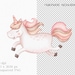 Cute Unicorn Watercolor Clipart. Magic Unicorn Graphics. Castle, Hot ...