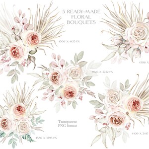 Roses Watercolo Set. Watercolor Flower Clipart. Rose Flowers, Floral ...