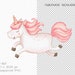 Cute Unicorn Watercolor Clipart. Watercolor Valentine's Day Clipart ...