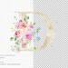 Floral Alphabet Clipart With Watercolor Roses. 26 Gold Letters ...