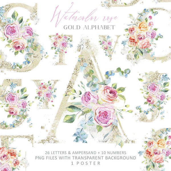 Floral Alphabet - Etsy