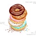 Watercolor Donuts Clipart. Sprinkle Pink, Blue, Caramel and Chocolate ...