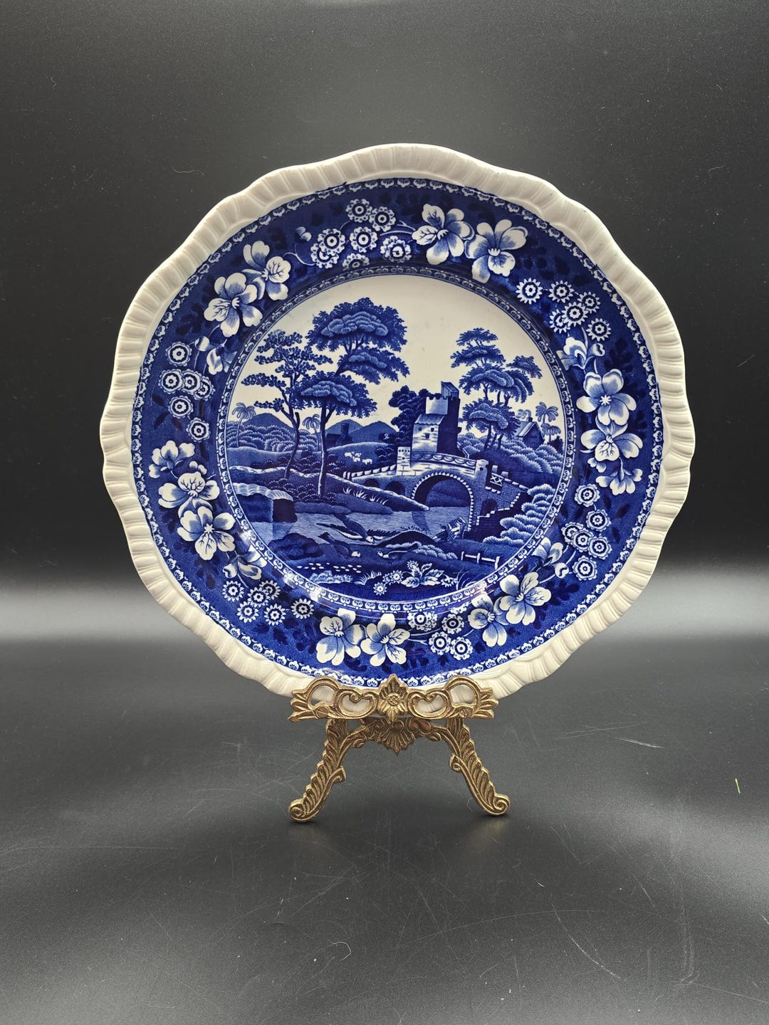 Vintage Copeland Spode Blue Italian Dinner Plate – 10.5” Blue & White ...