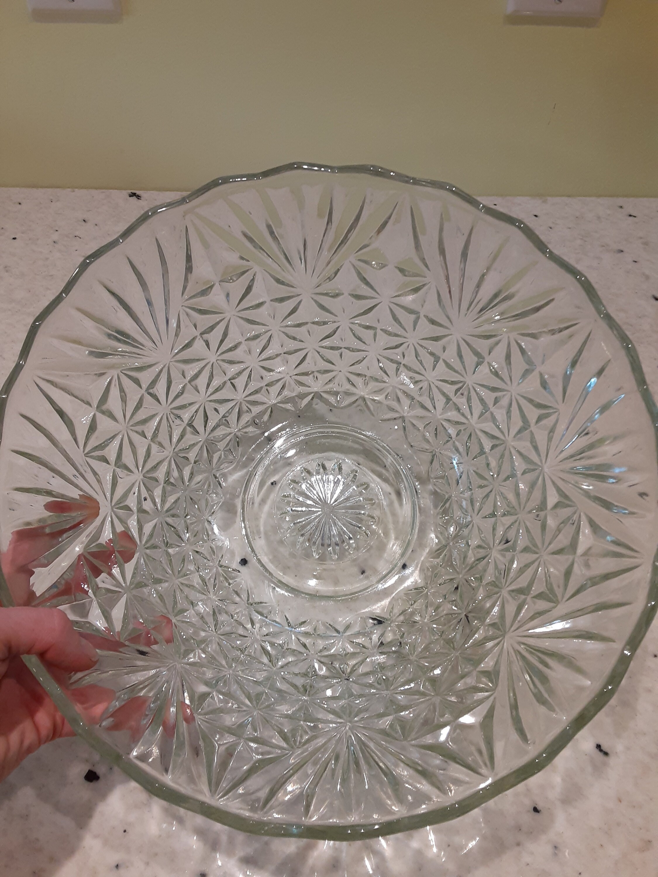 Anchor Hocking Oatmeal Pattern Punch Bowl Lot 001 - Etsy