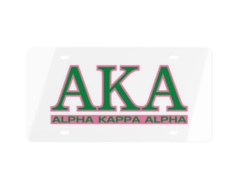 Alpha Kappa Alpha License Plate - Etsy