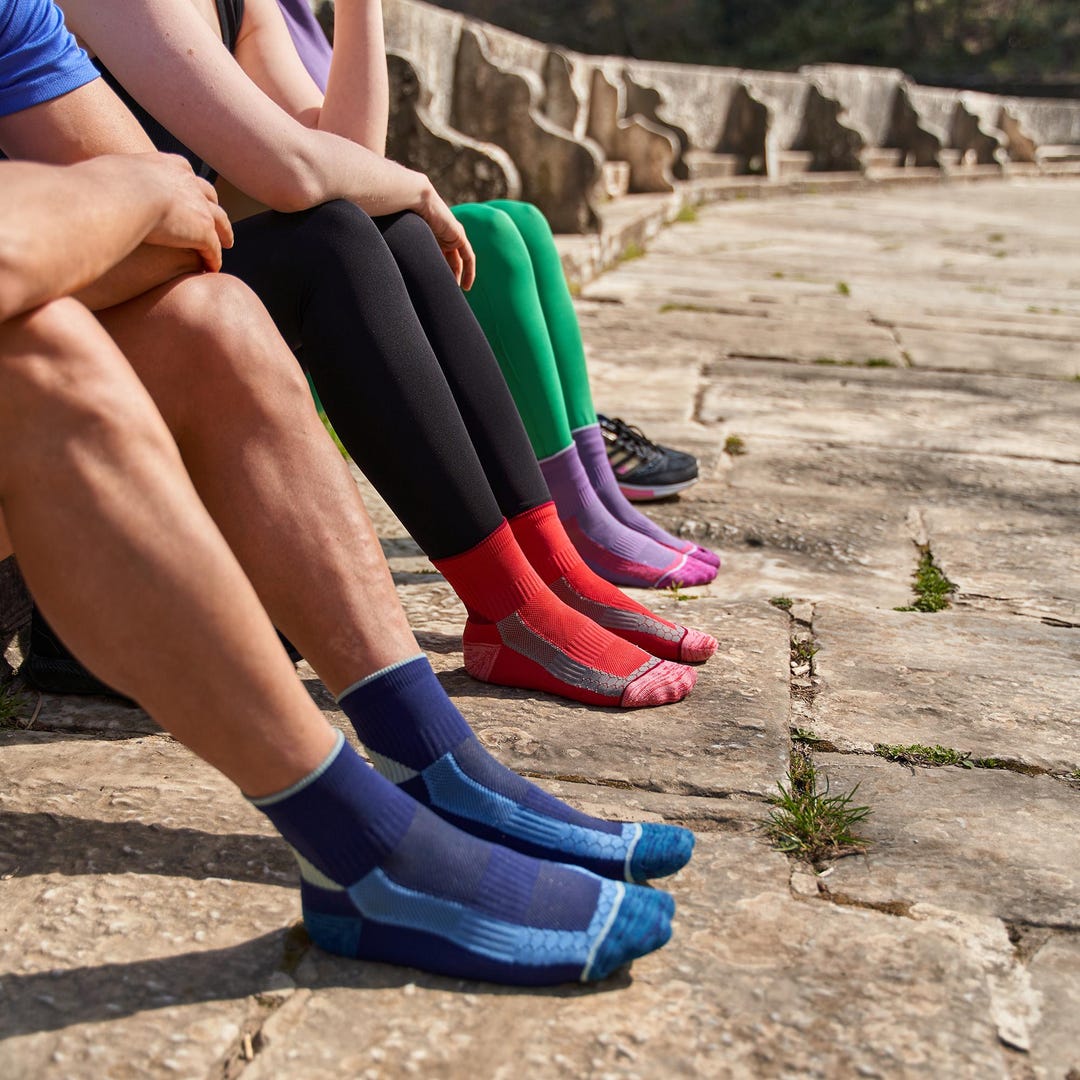3 Pairs Cushioned Running Socks | Seamless Anti-blister Ankle Socks for ...