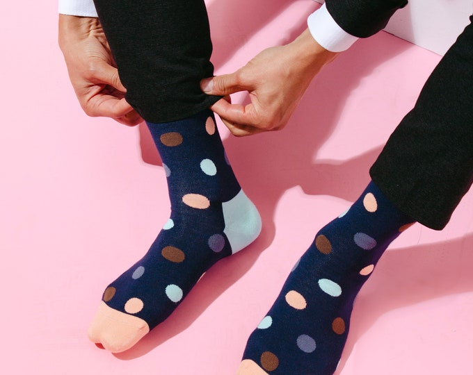 BLUE SOCKS on SOCKS Socks Fun Socks Funny Socks Unique Socks Dress ...