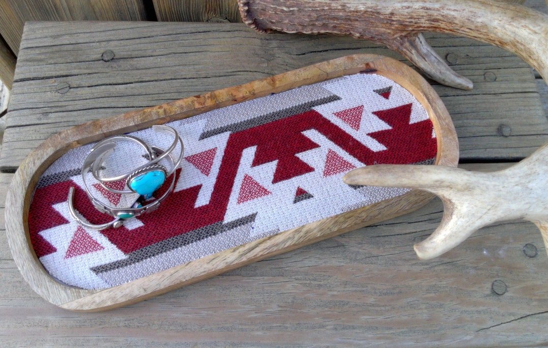 Trinket Tray | Native Southwest Fabric Decor | Catch All Tray ...