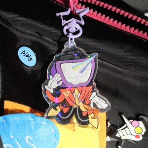 Mr. Ant Tenna Deltarune Holographic Epoxy Keychain - Etsy
