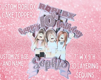Roblox Pink Cake Topper - Etsy