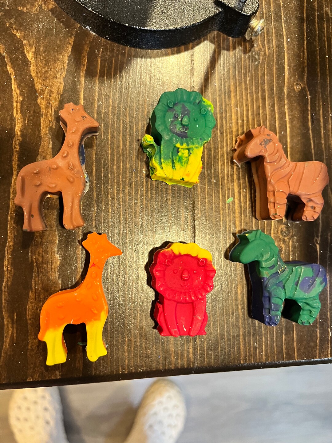 Zoo Animal Shaped Crayons. Sets of 6 Crayons. 2 of Each Zebra, Lion ...