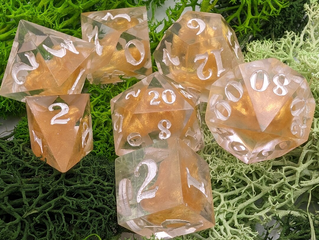 Nisse 7 Piece Sharp Edge Polyhedral Dice Set - Etsy