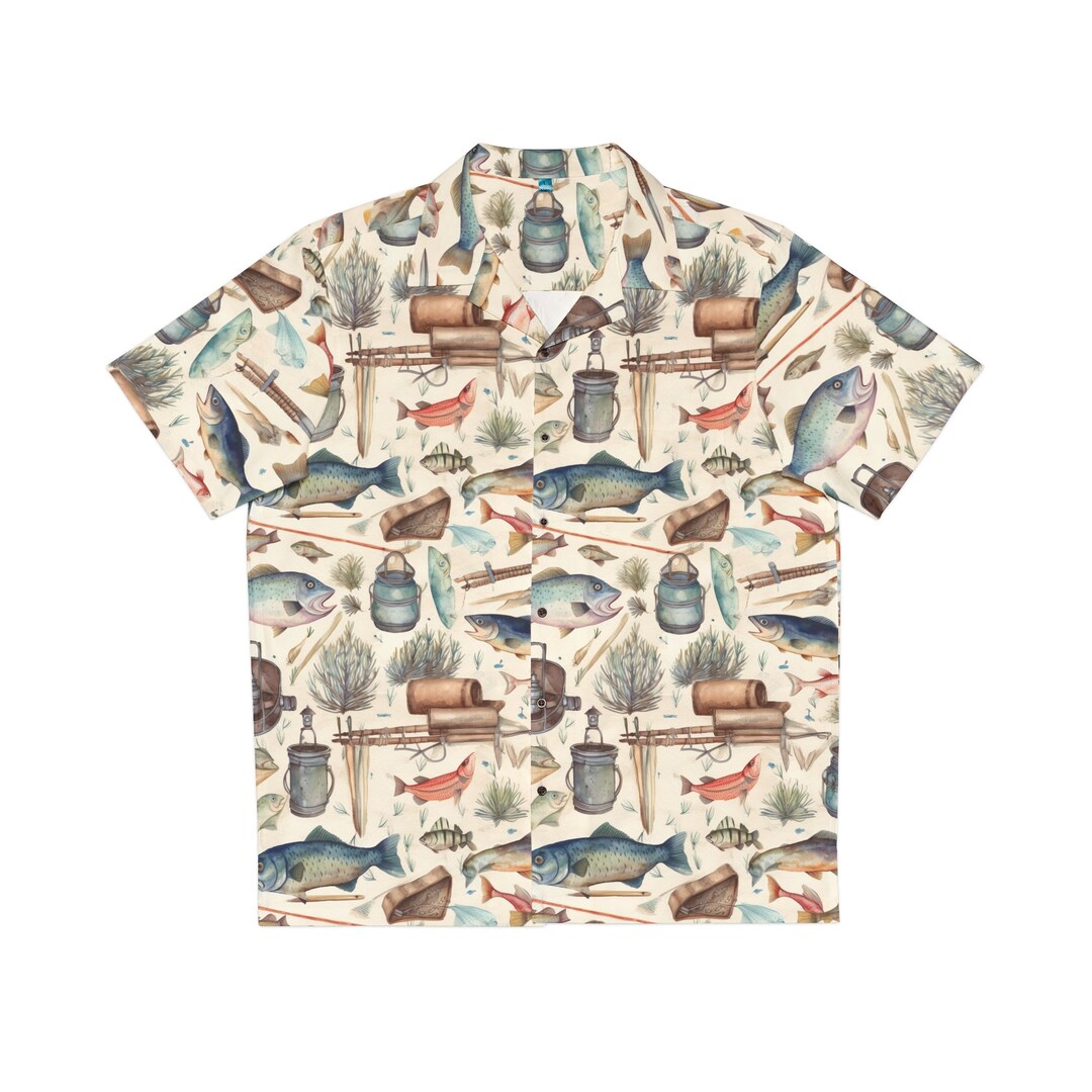 Fishing Hawaiian Shirt - Alpha and Omega Collection | Boxy Fit, Silky ...