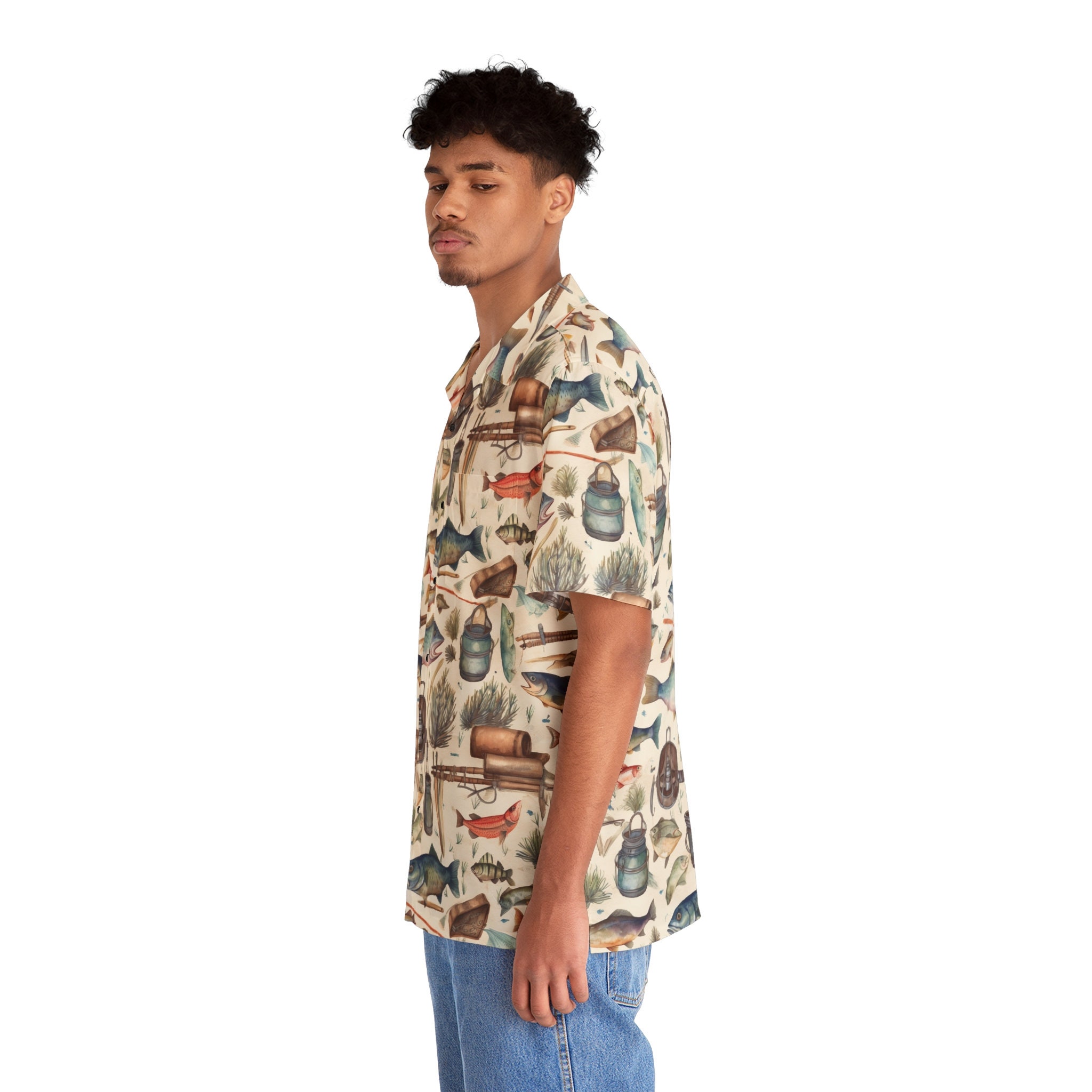 Fishing Hawaiian Shirt - Alpha and Omega Collection | Boxy Fit, Silky ...