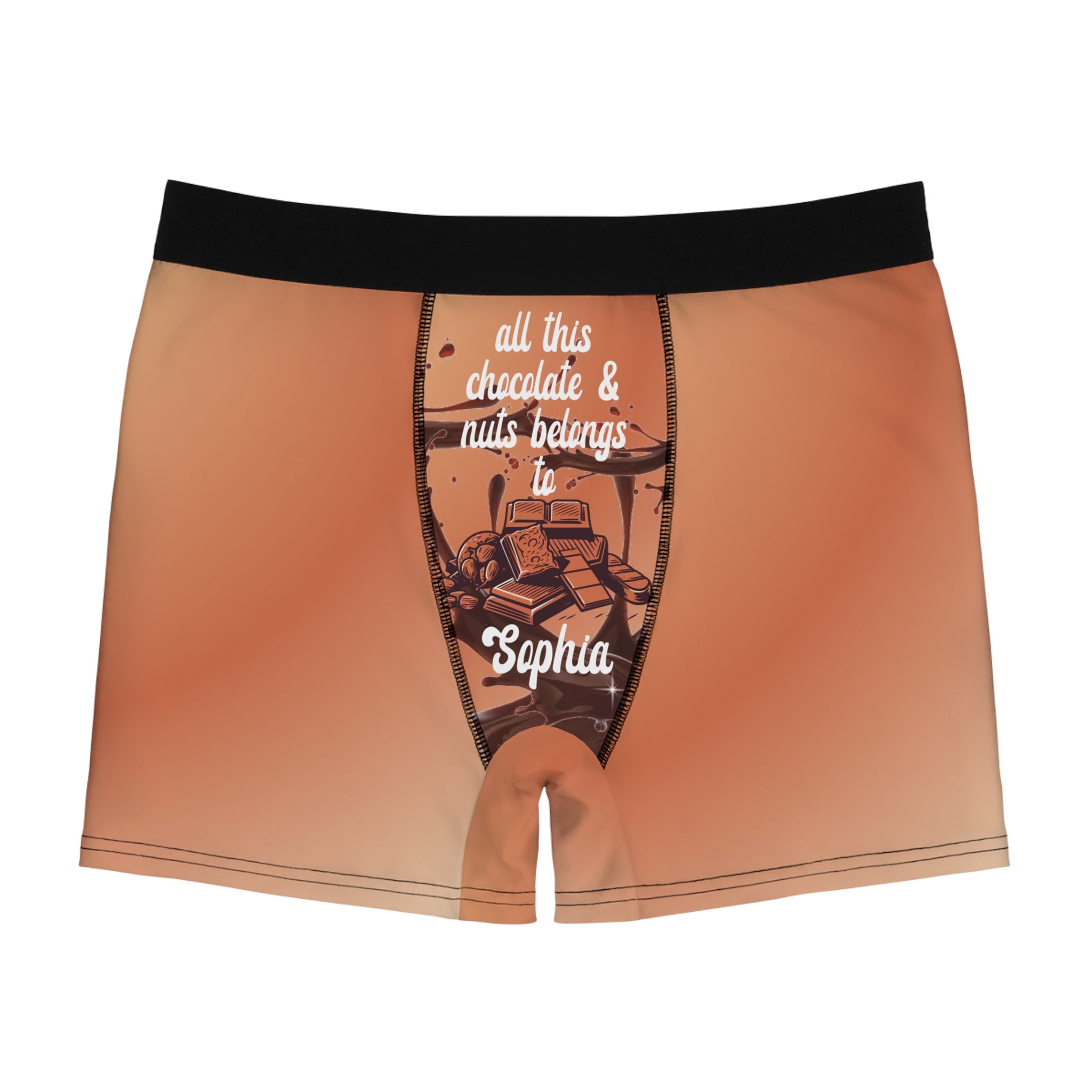 Personalized Chocolate & Nuts Men's Boxer Briefs Unique Valentines Gift ...