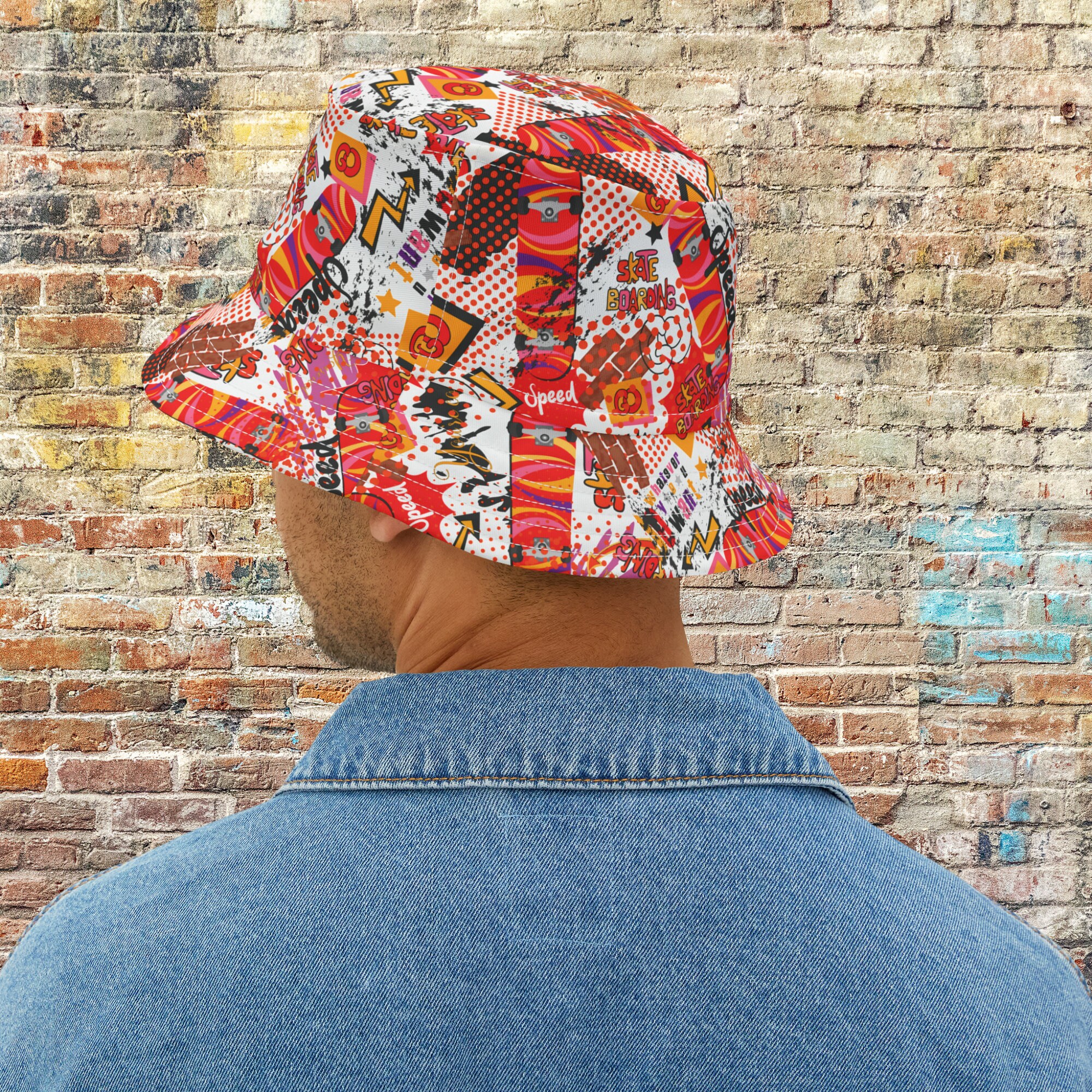 Skateboarding Bucket Hat: Streetwear Sun Hat, Urban Fashion - Etsy